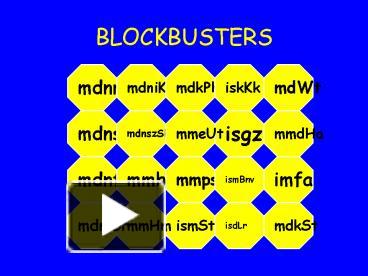 BLOCKBUSTERS presentation | free to view