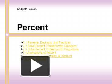 PPT – Percent PowerPoint presentation | free to view - id: 1a20d1-ZDc1Z