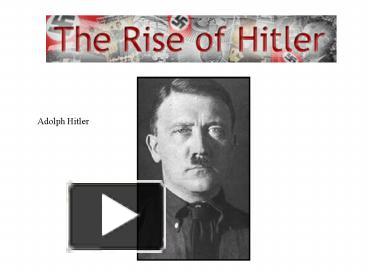 Adolph Hitler presentation | free to view