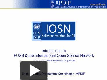 Introduction to FOSS presentation | free to view