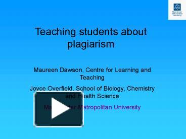 PPT – Teaching students about plagiarism PowerPoint presentation | free ...