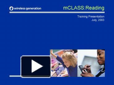 mCLASS:Reading presentation | free to view