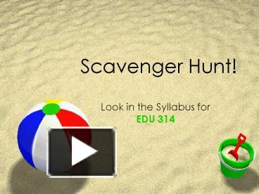 Scavenger Hunt! presentation | free to download
