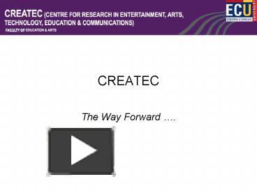 CREATEC presentation | free to view