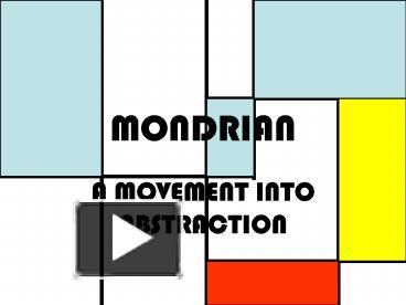 MONDRIAN presentation | free to view