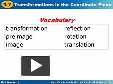 transformation reflection presentation | free to view