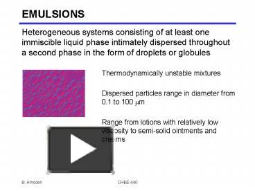 EMULSIONS presentation | free to view