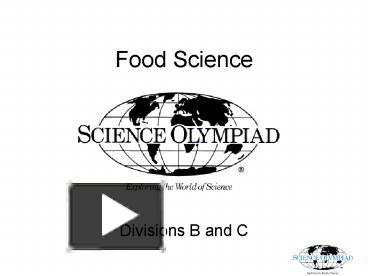 Food Science presentation | free to view