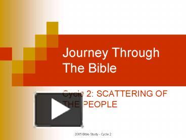 Journey Through The Bible presentation | free to view