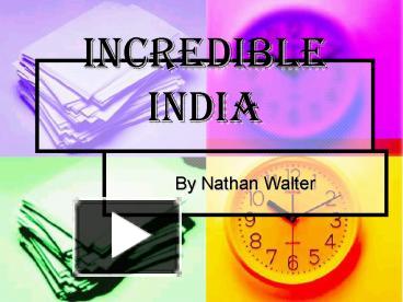 Incredible India presentation | free to view