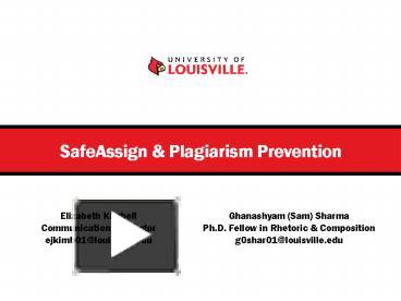 SafeAssign presentation | free to view