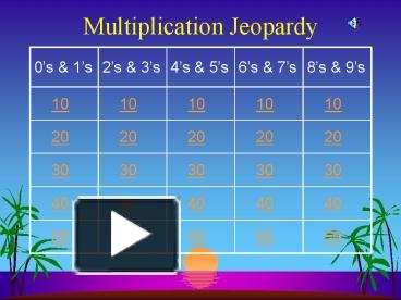 PPT – Multiplication Jeopardy PowerPoint presentation | free to view ...