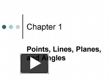 PPT – Points, Lines, Planes, and Angles PowerPoint presentation | free ...