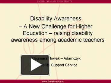 PPT – Disability Awareness PowerPoint presentation | free to view - id ...