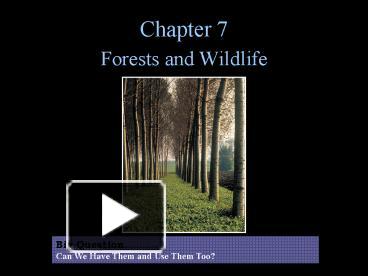 Forests and Wildlife presentation | free to view