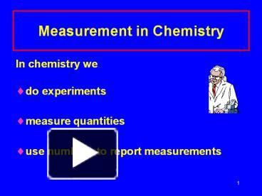 Measurement in Chemistry presentation | free to download
