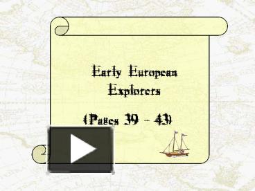 Early European Explorers presentation | free to view