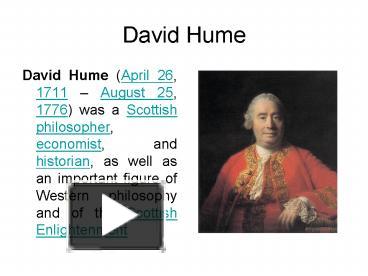 David Hume presentation | free to view