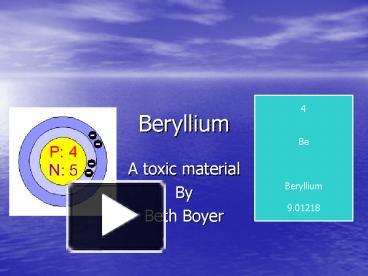 Beryllium presentation | free to view