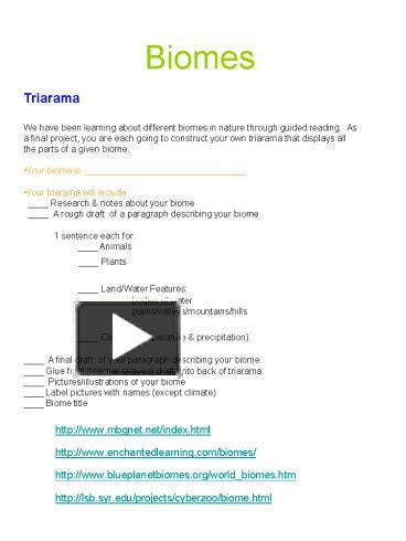 PPT – Biomes PowerPoint presentation | free to view - id: 1afced-M2M4O