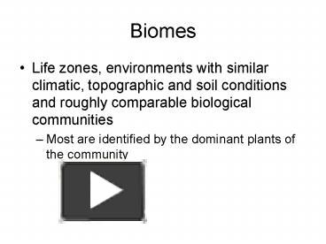Biomes presentation | free to view