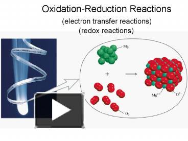 Oxidation-Reduction Reactions presentation | free to download