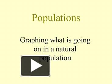 PPT – Populations PowerPoint presentation | free to view - id: 1b0995-ZDc1Z