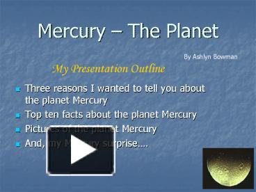 Mercury The Planet presentation | free to view