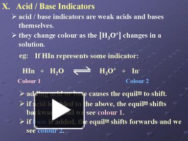 PPT – Acid Base Indicators PowerPoint presentation | free to view - id ...