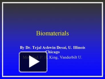 Biomaterials presentation | free to view