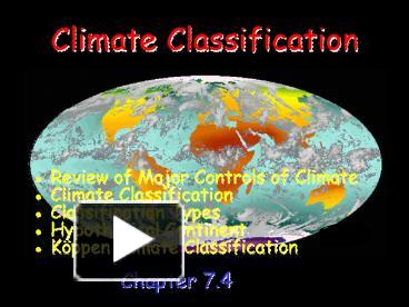 Climate Classification presentation | free to view
