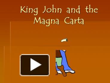 King John and the Magna Carta presentation | free to view