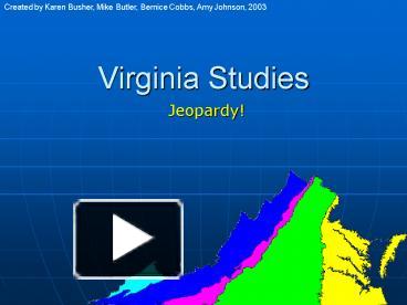 PPT – Virginia Studies PowerPoint presentation | free to view - id ...