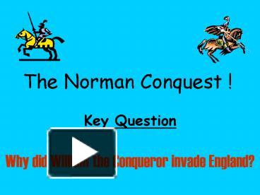 The Norman Conquest presentation | free to view
