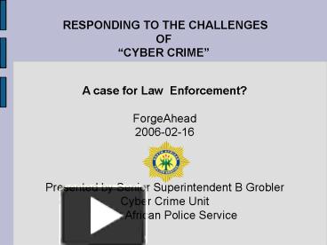 A case for Law Enforcement presentation | free to view