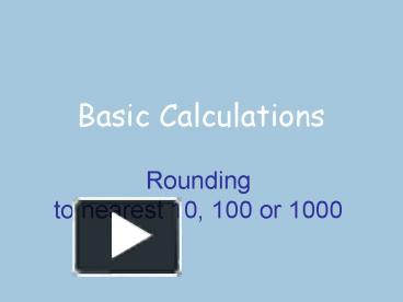 PPT – Basic Calculations PowerPoint presentation | free to view - id: 1bb19a-MzVkZ