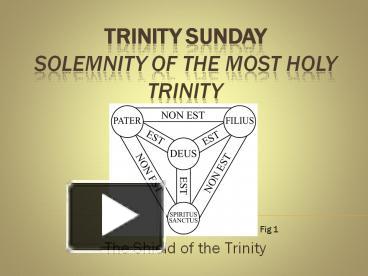 Trinity Sunday Solemnity of the Most Holy Trinity presentation | free ...