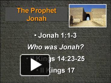 Jonah 1:1-3 presentation | free to download