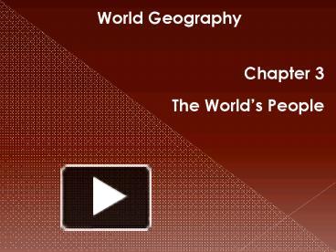 World Geography presentation | free to view