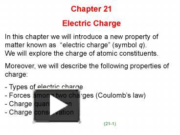 Electric Charge presentation | free to view