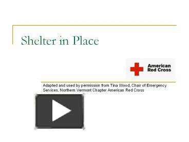 Shelter in Place presentation | free to view