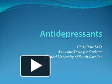Antidepressants presentation | free to view