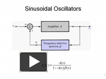 Sinusoidal Oscillators presentation | free to download