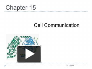 Cell Communication presentation | free to view