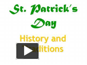 PPT – St' Patricks Day PowerPoint presentation | free to view - id ...