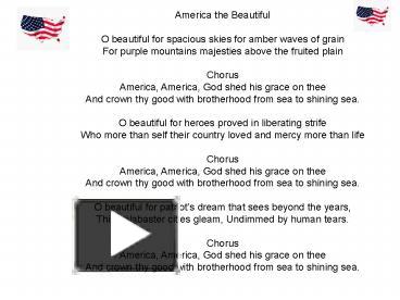 America the Beautiful presentation | free to view