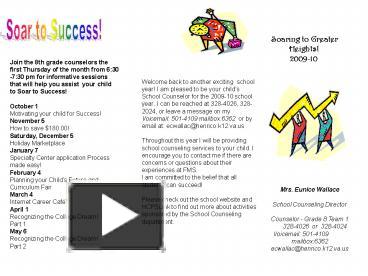 Welcome back to another exciting school year I am pleased to be your ...