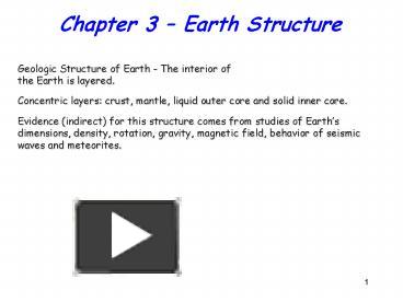 Geologic Structure of Earth - The interior of presentation | free to view