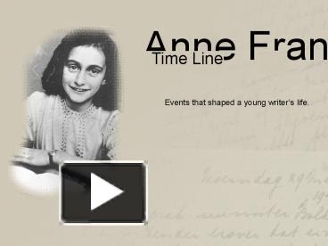 Anne Frank presentation | free to view
