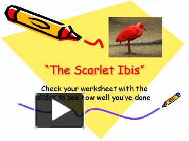The Scarlet Ibis presentation | free to view